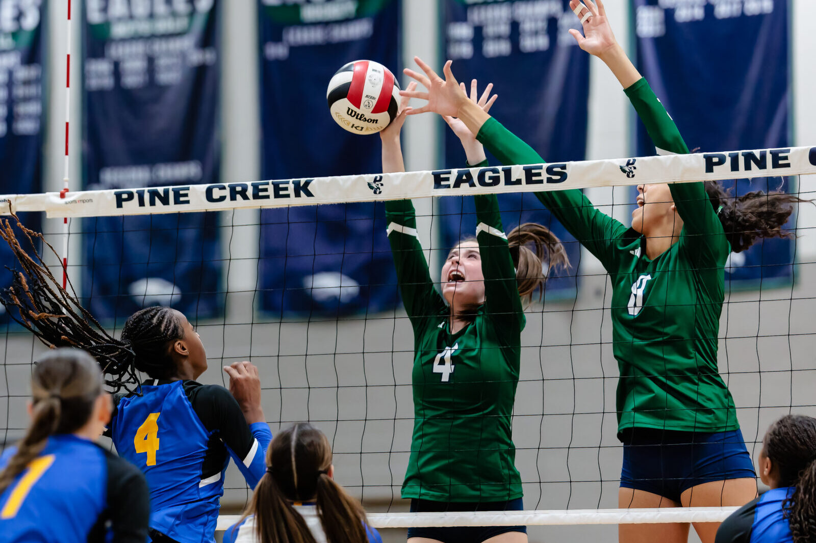 Pine Creek girls volleyball beats rival Rampart in four sets