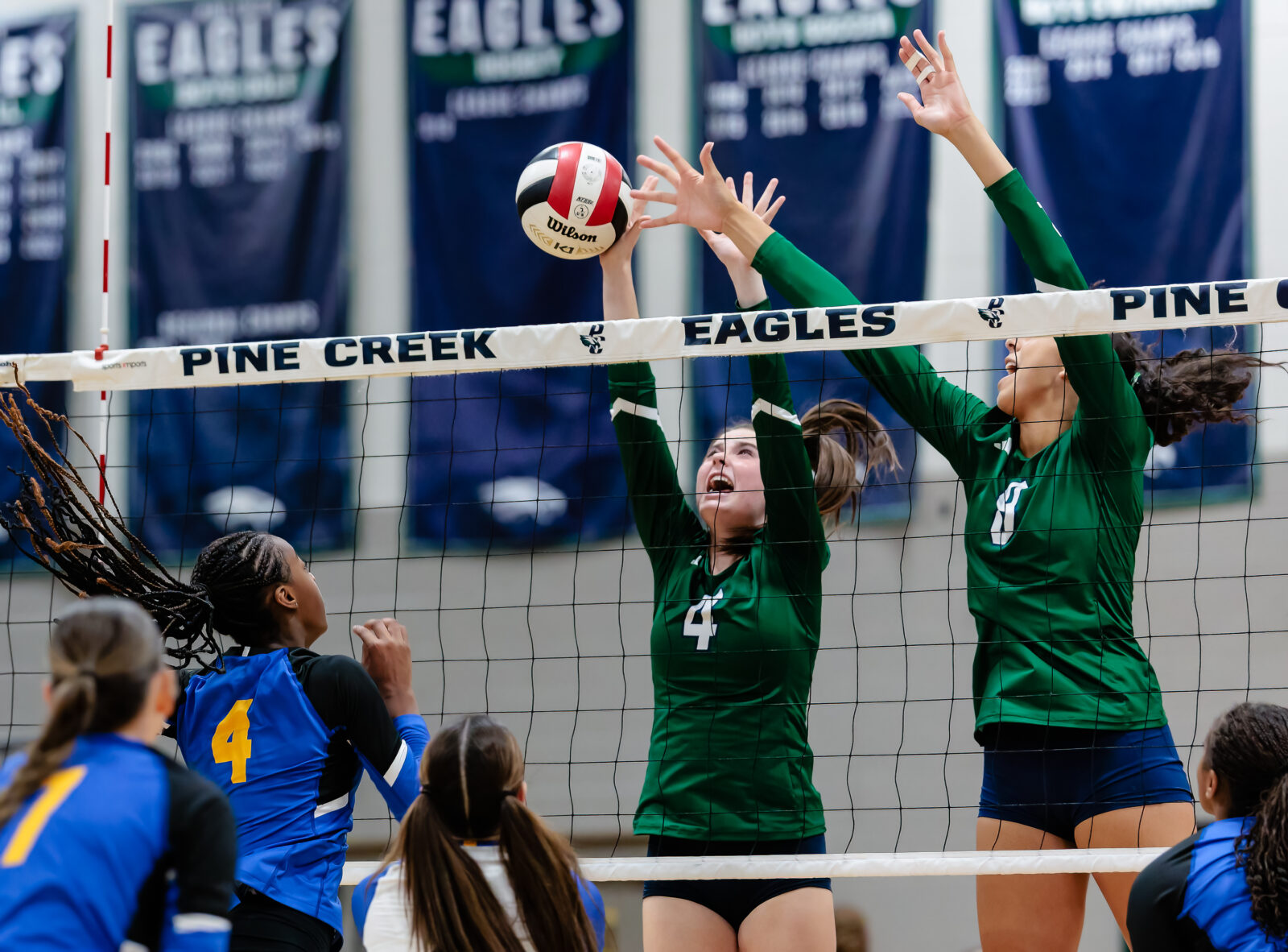 Pine Creek girls volleyball beats rival Rampart in four sets