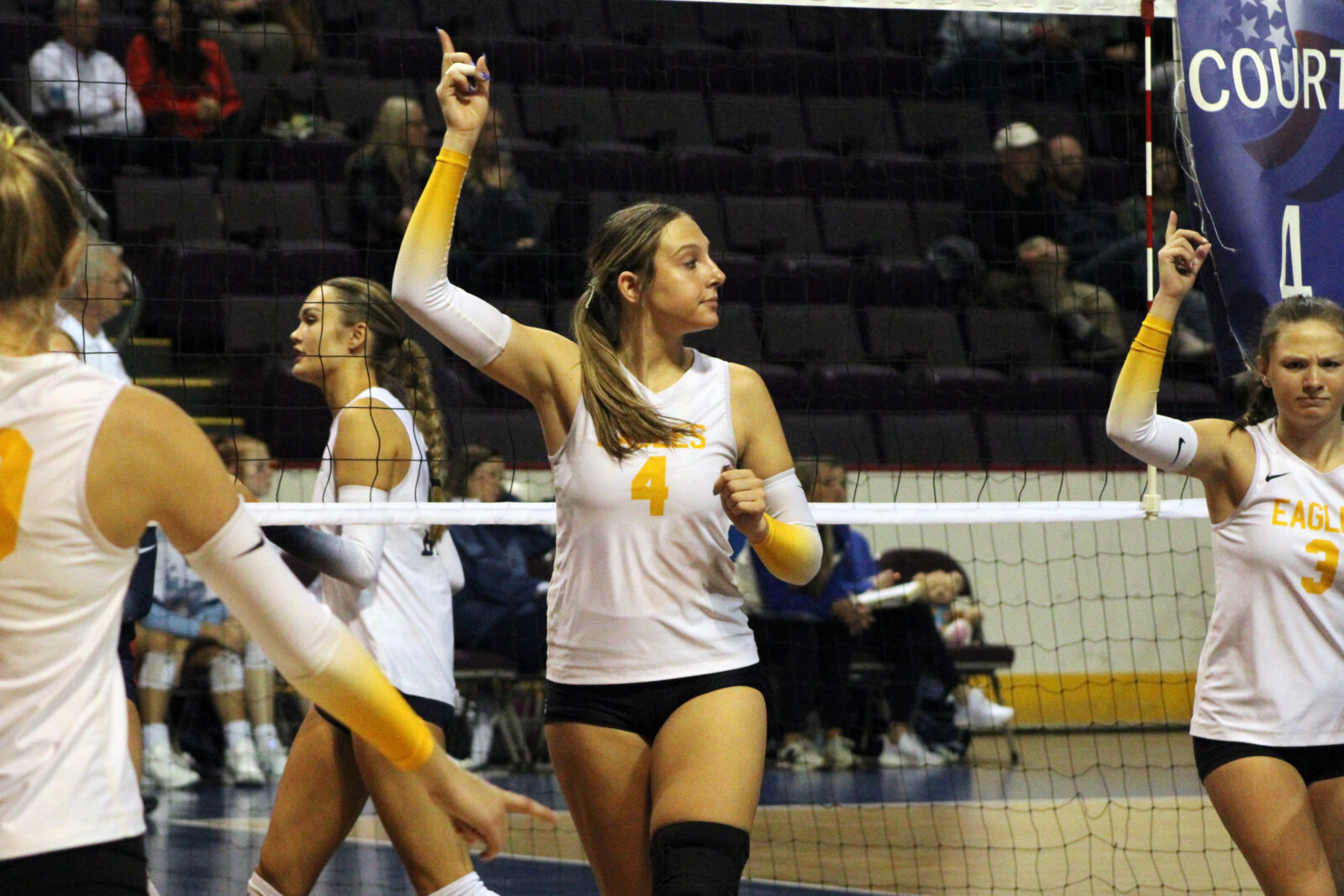 Winning a girls volleyball tournament at the World Arena is tough
