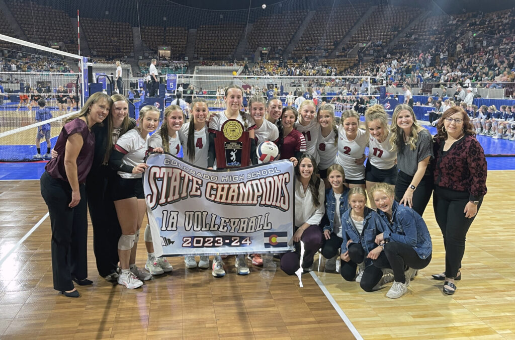Merino topples Simla to win fourth straight 1A volleyball title
